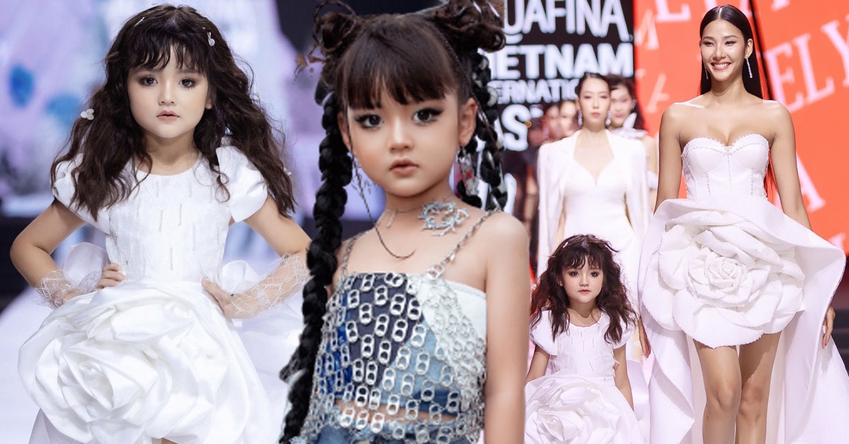 Cherry An Nhiên diện đồ tái chế, catwalk thần thái ngút ngàn